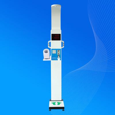 China Coin operated Ultrasonic Digital Height Weight Blood Pressure Scale Body Fat Analyzer Scale SH-1000 for sale