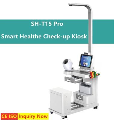 China SH-T15 Pro Manufacturer Price Health Care Body Checkup Telemedicine Kiosk Height Weight Body Fat Scale Station for sale