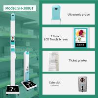 China Ultrasonic Coin Operated Height Weight Bmi Vending Machine for sale