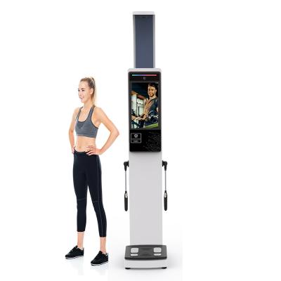 China Professional 8 Electrodes Body Composition Fat Analyzer Height Weight Scale with Printer for sale
