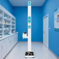 China Ultrasonic Electronic Height and Weight Blood Pressure BMI Body Scale for sale
