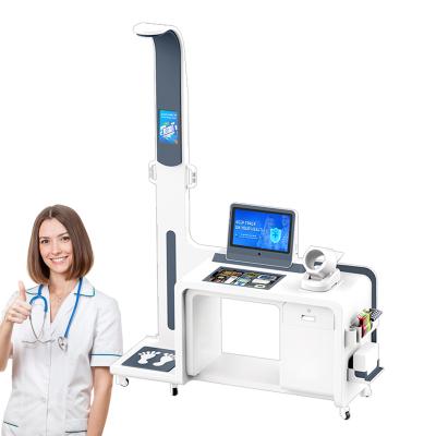 China Medical Equipment Health Checkup Kiosk Ecg Machine Clinical Analysis in Body Composition Analyzer Telemedicine Kiosk for sale