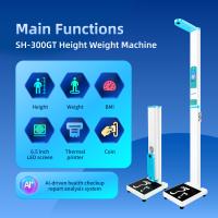 China Digital Weighing Scale BMI Machine Coin Operated Height Weight Machine for sale