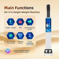 China Height Weight Scale BMI LCD Intelligent Screen Thermal Printer Electronic Report Heart Rate Pharmacy OEM for sale
