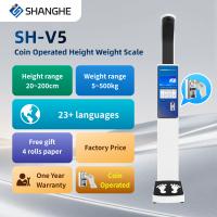 China SH-V5 Digital Mobile Measuring Equipment Height Weight BMI Scale Machine for sale