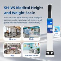 China SH-V5 Digital Mobile Measuring Equipment Height Weight BMI Scale Machine for sale
