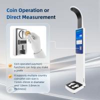China Commercial Outdoor Coin Operated Weighing Scale Body Composition Fat Scale Height and Weight Balance Operad OEM BMI for sale