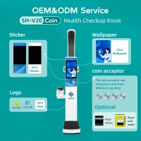 China 19-inch Advertising Screen Multi Functions Coin Operated Body Checking Machine Self Serviced Health Checkup Kiosk for sale