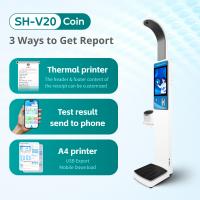 China 19-inch Advertising Screen Multi Functions Coin Operated Body Checking Machine Self Serviced Health Checkup Kiosk for sale