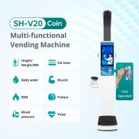 China 19-inch Advertising Screen Multi Functions Coin Operated Body Checking Machine Self Serviced Health Checkup Kiosk for sale