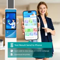 China Advanced 19 Inch Android Advertising Multi Parameters Health Kiosk BMI Machine Body Height Weight Scale for Hospital for sale