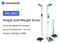 China Ultrasound 7'' 2-200kg height Weight Measurement Machine for sale