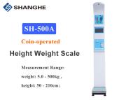 China Pharmacy BMI Coin Operated Weighing Scales With 10.1 Inch LCD HD Display for sale