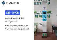 China Clinicians Body Composition Analyzer Scale 56 * 34 * 235cm Dimensions Automatic Printing for sale
