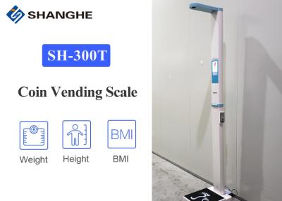 China Coin Operated Ultrasonic Height And Weight Machine Digital Scale For Clinic for sale