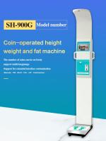 China Automatic Coin Operated Bmi Weight Scale Ultrasonic Height Body Fat Analyzer for sale