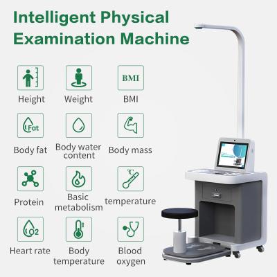 China Lcd Multimedia Advertising Bmi Health Check Kiosk Smart Fat Composition Analyzer for sale