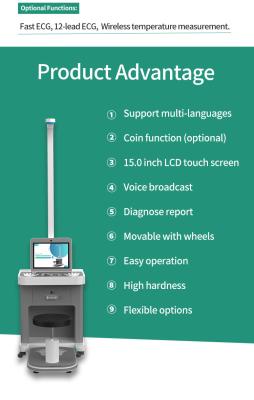 China Weight And Height Body Analysis Health Check Kiosk Device Scale Fat Measuring for sale