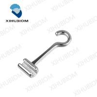China Class I Instrument Silver Orthodontic Accessories Crimpable Hook Implant for sale