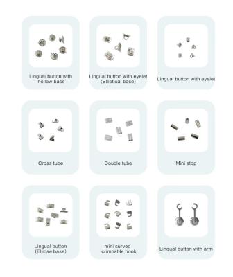 China Stainless Steel Orthodontic Accessories Lingual Button Crimpable Hook Class II for sale