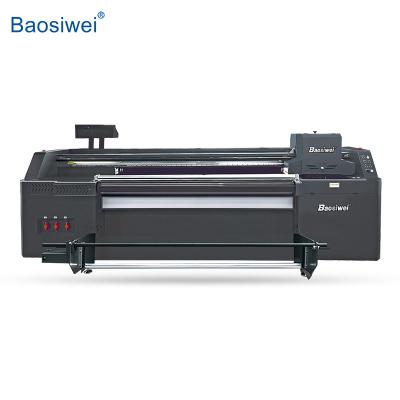 China Baosiwei Mesh Belt Hybrid UV Printer 1.9m Width 96 sqm/h Speed with 8 Epson i3200 Printheads for sale