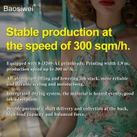 China Baosiwei Dye Sublimation Textile Printer 2.2m with 8 i3200 Printheads - 320 sqm/h Production Speed for sale