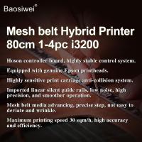China Mesh Belt Hybrid Printer 80cm with 75cm Print Width and 8 sqm/h Speed | Epson i3200 Printheads for sale