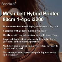 China Mesh Belt Hybrid Printer 80cm with 75cm Print Width and 8 sqm/h Speed - Epson i3200 Printheads for sale
