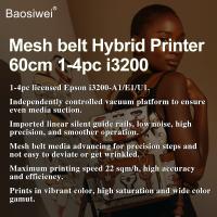 China Mesh Belt Hybrid Printer 60cm with 1-4 Epson i3200 Printheads - 22 sqm/h Speed, 2.0KW Power Consumption for sale