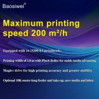 China Baosiwei 1.9m Large Format Inkjet Printer with 16 i3200-E1 Heads - 200 sqm/h Speed, 16KW Power for sale