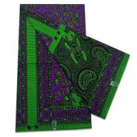 China Fashion Nigerian DIY Dress Material African Cotton Polyester Wax Prints Fabric Real Waxed 6 Yards for sale