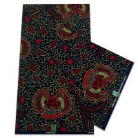 China Fashion Nigerian DIY Dress Material African Cotton Polyester Wax Prints Fabric Real Waxed 6 Yards for sale