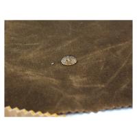 China Waterproof PU Color Coating Fabric Twill Fabric with Dry Waxed Canvas Carcoats Windcheaters, Wind-Jacket Fabric for sale