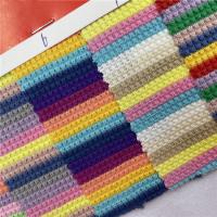 China 300Gsm Tie Dyed 96.5%Cotton 3.5%Spandex Waffle Knit Fabric Cotton 4 Way Stretch Waffle Stripe Knitted Fabric for sale