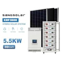 China Sangsolar 5.5kw 10kw  48v 220v 230v 15kwh 30kwh Lithium Battery Off Grid Solar Power System Without Battery for sale