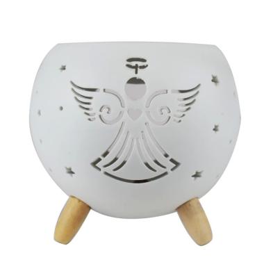 China Comfortable Ceramic Tart Warmers White Wax Melt Burner  International Standard for sale