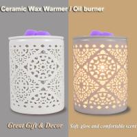 China Stylish Decorative Ceramic Wax Melt Burner Electric Aroma Warmer for sale
