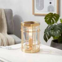 China 40W Or 25W Electric Candle Warmer Rose Champagne Metal Edison Bulb Wax Lamp for sale