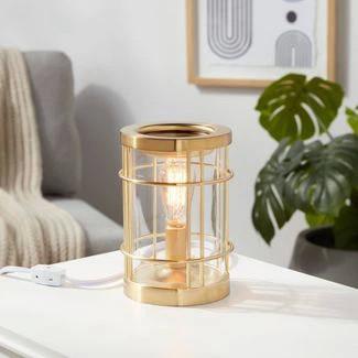 China 40W Or 25W Electric Candle Warmer Rose Champagne Metal Edison Bulb Wax Lamp for sale