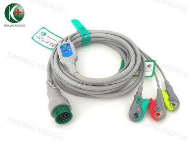 China Compatible Bistos ECG cable 3leads Clip IEC for sale