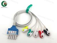 China Compatible Siemens drager  Disposable ECG 5leads Leadwire clip IEC for sale
