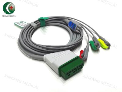 China Compatible Nihonkohden Ecg Cable 3leads Clip IEC for sale
