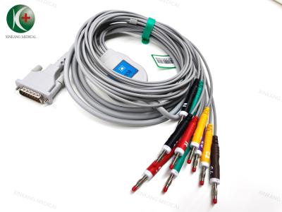 China Compatible Schiller DB15 Ekg Cable 10leads Banana 4.0 IEC for sale