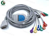 China Compatible GE Ekg Cable 10 Leads Snap Type IEC for sale