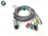 China Compatible Mindray T5 ECG cable 12pin one-piece 5leads Clip IEC for sale