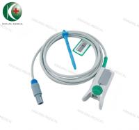 China Compatible Nihon Kohden 9 Pin 40 Degree Direct Spo2 Sensor Adult Finger Clip 2.8M for sale