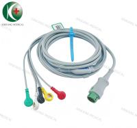 China Compatible Mindray T5 12 Pin  ECG Cable 5 Leads Snap Type IEC for sale