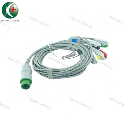 China Compatible Biolight A、Q Series 12 Pin  ECG Cable 5 Leads Clip Type IEC for sale