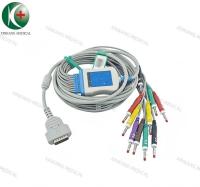 China Compatible GE DB15 EKG Cable 10 Leads Banana Type IEC for sale