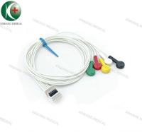 China Compatible Mortara H3 5 ECG Lead Wires  Holter Cable IEC AHA Snap Type for sale